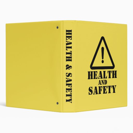 Yellow Health and Safety Manual Binder | Zazzle
