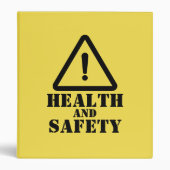 Yellow Health and Safety Manual Binder | Zazzle