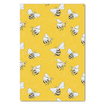 Yellow Honey Bee Tissue Paper | Zazzle