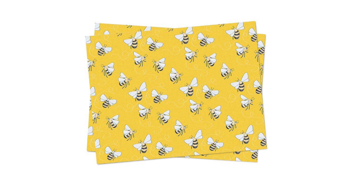 Yellow Honey Bee Tissue Paper | Zazzle