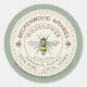 Yellow Honeybee Honey Label Beekeeper Sage Border | Zazzle