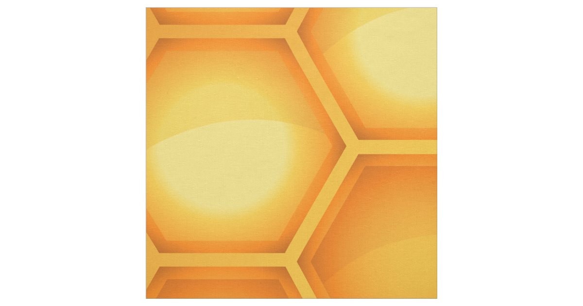 Yellow Honeycomb Pattern Fabric | Zazzle