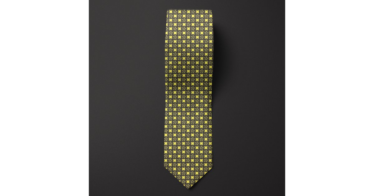 Yellow Hubcap Neck Tie | Zazzle