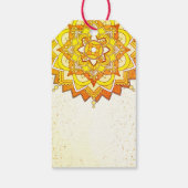 Yellow Indian border for joint haldi thank you Gift Tags | Zazzle