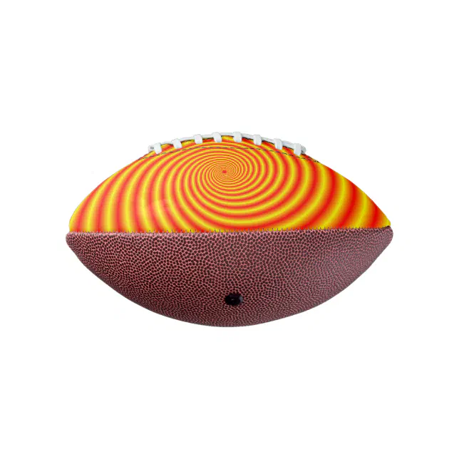 Yellow into Red via Orange Spiral Football | Zazzle