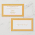 Yellow Kraft & Rustic Minimalist Business Card | Zazzle