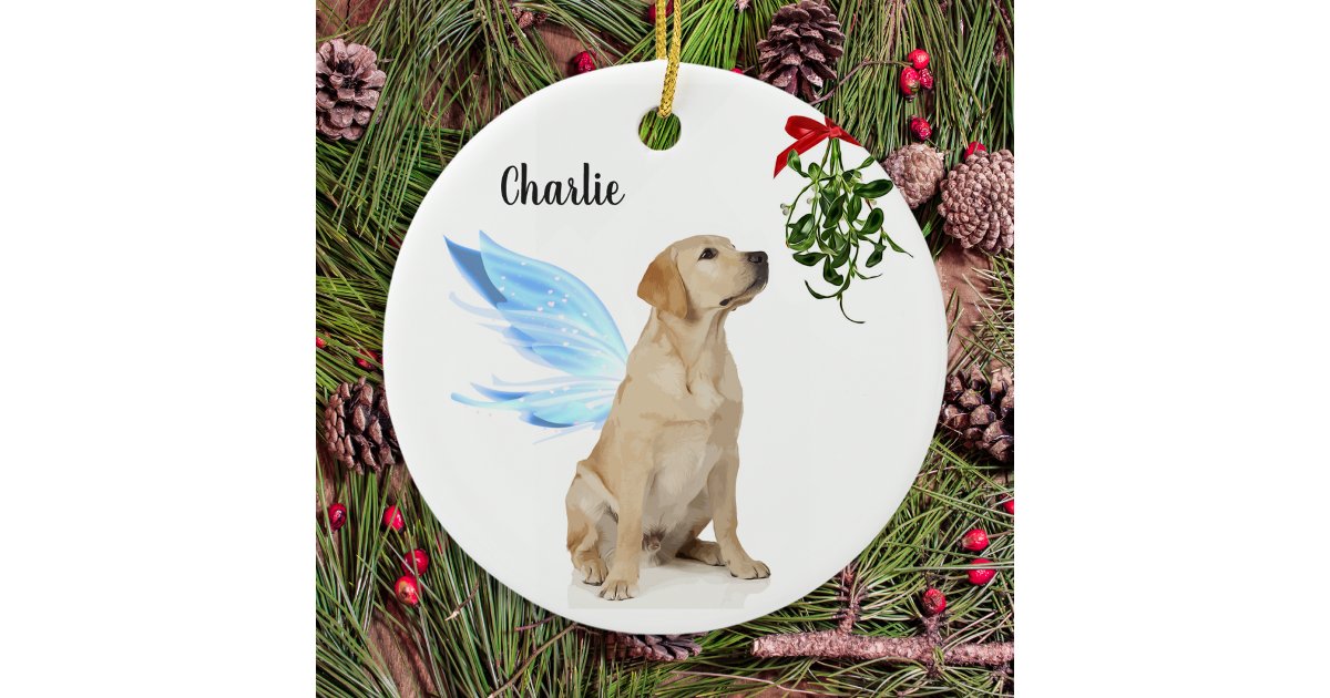 Yellow Lab Angel - Christmas Memorial Ornament | Zazzle