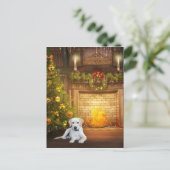 Yellow lab Christmas Holiday Postcard | Zazzle