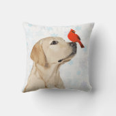 Yellow Lab Christmas Labrador Throw Pillow | Zazzle