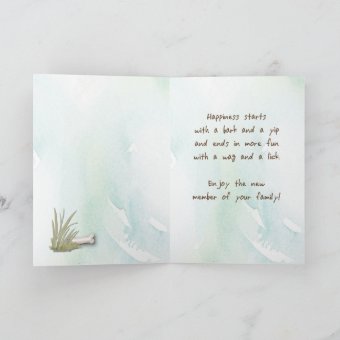 Yellow Lab Congratulations on New Dog Card | Zazzle