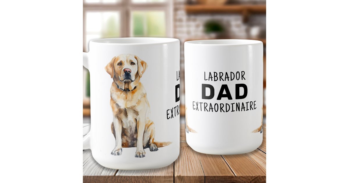 Yellow Lab Dad - Cute Labrador Retriever Dog Coffee Mug | Zazzle