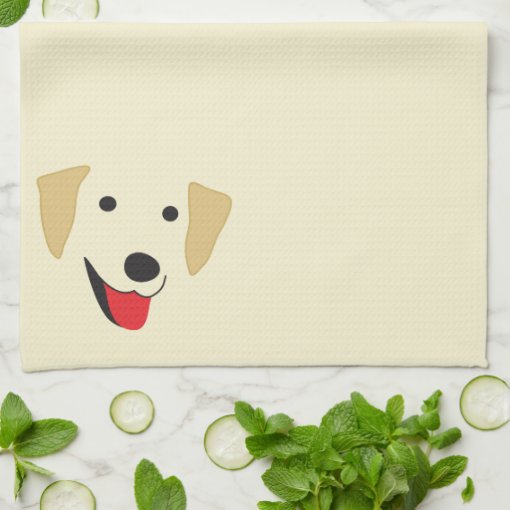 Yellow Lab Face Kitchen Towel | Zazzle