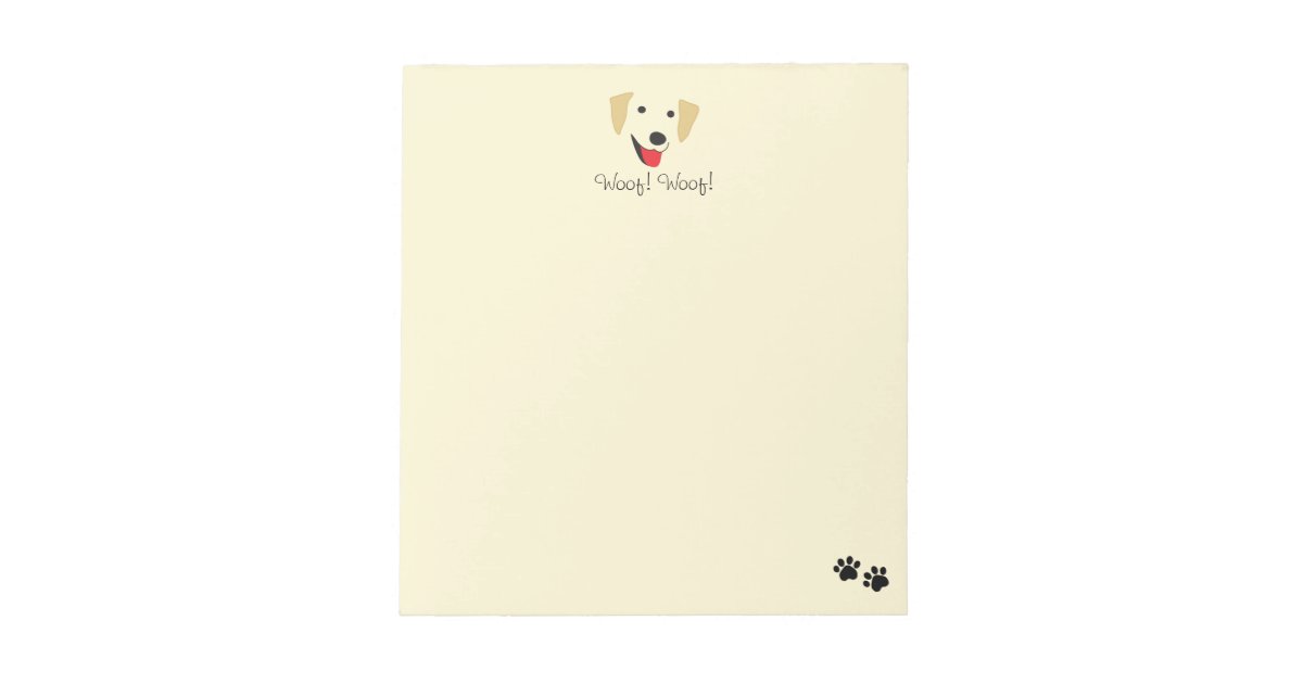 Yellow Lab Face Notepad | Zazzle