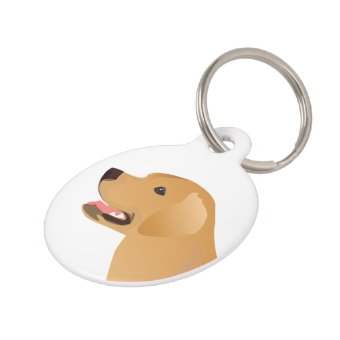 Yellow Lab - Labrador Retriever Breed Silhouette Pet Name Tag | Zazzle