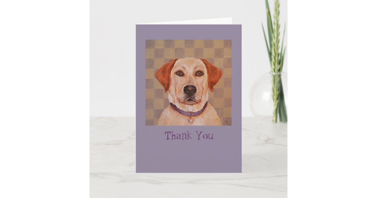 Yellow lab, Maggie Thank You notecard | Zazzle