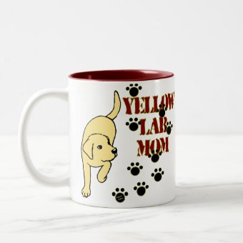 Yellow Lab Mom Two-Tone Coffee Mug | Zazzle