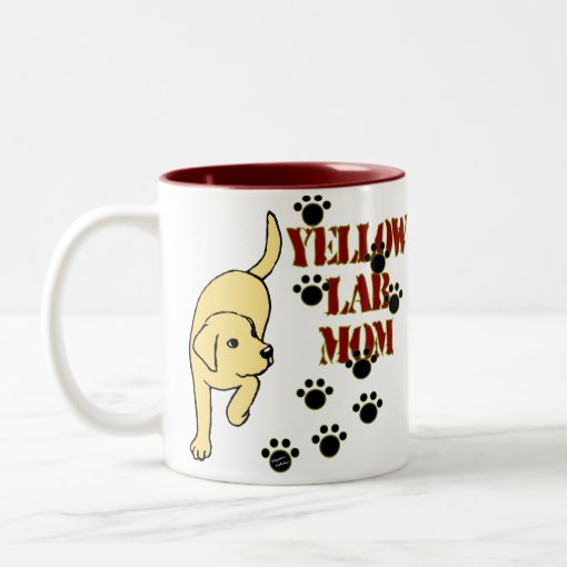 Yellow Lab Mom Two Tone Coffee Mug Zazzle