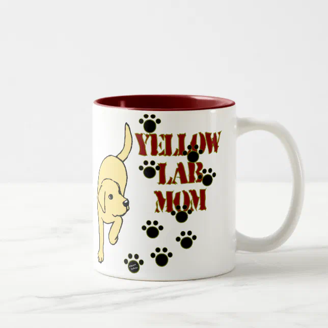 Yellow Lab Mom Two Tone Coffee Mug Zazzle