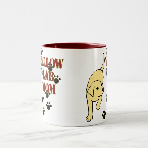 Yellow Lab Mom Two-Tone Coffee Mug | Zazzle
