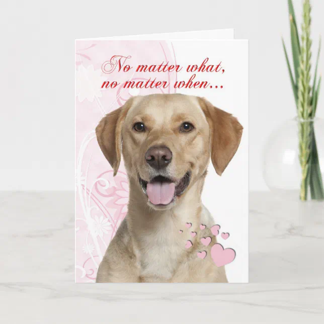 Yellow Lab Valentine Holiday Card | Zazzle