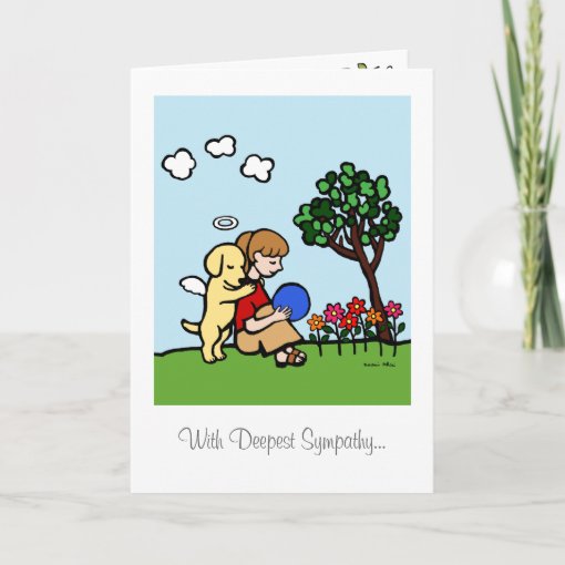 Yellow Labrador Angel with Love Card | Zazzle