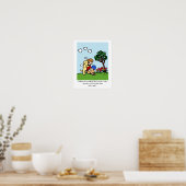 Yellow Labrador Angel with Love Cartoon Poster | Zazzle