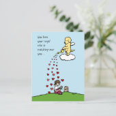 Yellow Labrador Angel with Love Postcard | Zazzle