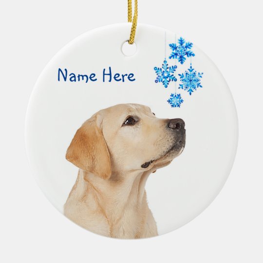 Yellow Labrador Christmas Ornament | Zazzle.com