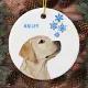 Yellow Labrador Christmas Ornament | Zazzle