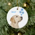 Yellow Labrador Christmas Ornament | Zazzle