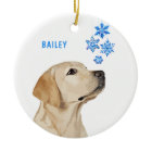 Yellow Labrador Christmas Ornament | Zazzle