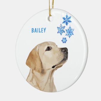 Yellow Labrador Christmas Ornament | Zazzle
