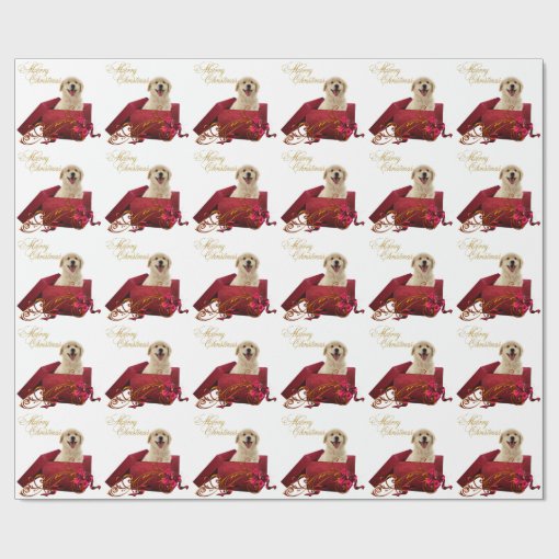 Yellow Labrador Christmas Wrapping Paper | Zazzle