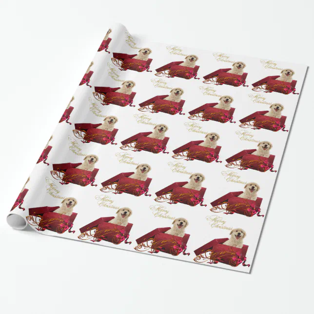 Yellow Labrador Christmas Wrapping Paper | Zazzle