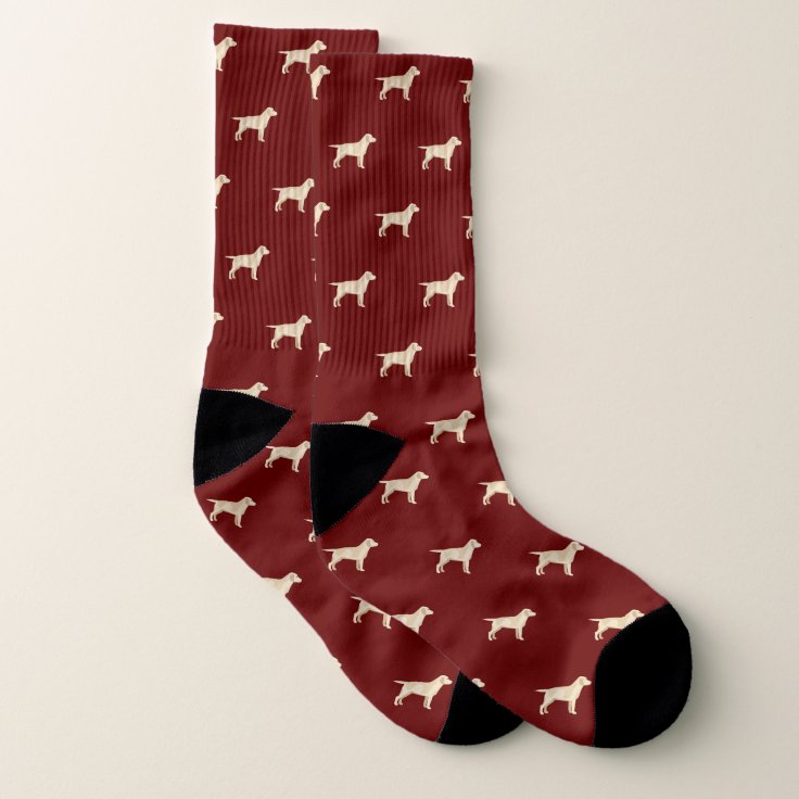 Yellow Labrador Dogs Pattern Socks | Zazzle