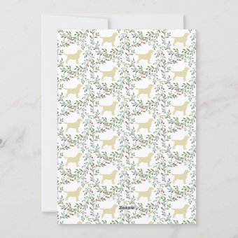 Yellow Labrador Elegant Dog Merry Christmas Holiday Card | Zazzle