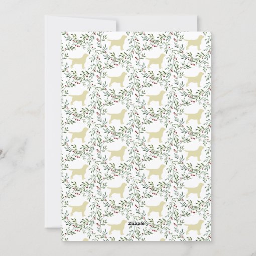 Yellow Labrador Elegant Dog Merry Christmas Holiday Card | Zazzle