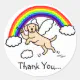 Yellow Labrador Guardian Angel (Rainbow Bridge) Classic Round Sticker ...