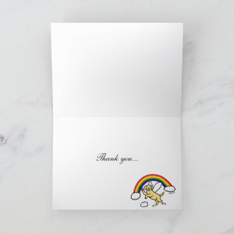 Yellow Labrador Guardian Angel Thank You Card | Zazzle