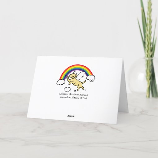 Yellow Labrador Guardian Angel Thank You Card | Zazzle