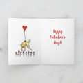 Yellow Labrador Heart Balloon Valentine Holiday Card | Zazzle
