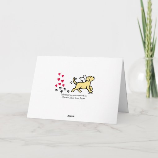 Yellow Labrador Hearts Rainbow Bridge Card | Zazzle