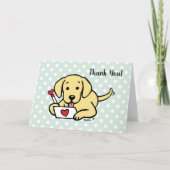 Yellow Labrador Love Letter Thank You Card | Zazzle