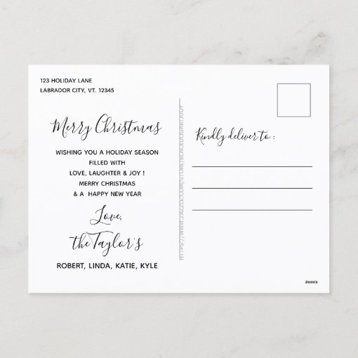 Yellow Labrador Merry Christmas Labrador Retriever Holiday Postcard ...
