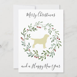 Yellow Labrador Merry Christmas Labrador Retriever Invitation | Zazzle