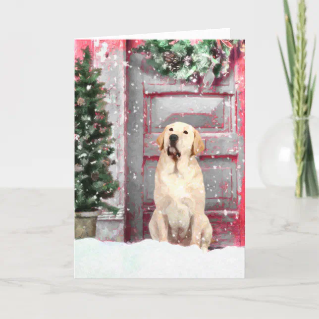 Yellow Labrador Retriever Christmas Greeting Cards | Zazzle