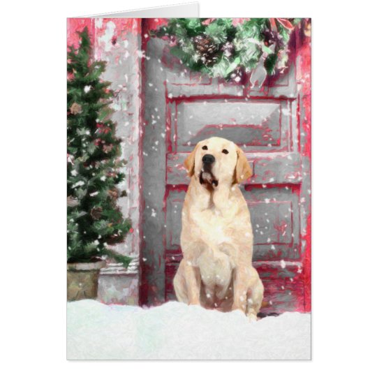 Yellow Labrador Retriever Christmas Greeting Cards | Zazzle.com