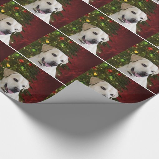 Yellow labrador retriever Christmas Wrapping Paper | Zazzle