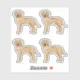 Yellow Labrador Retriever Cute Cartoon Lab Dog Art Sticker | Zazzle