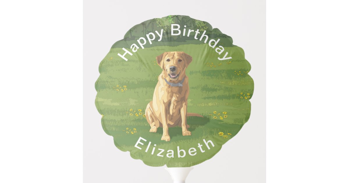 Yellow Labrador Retriever Dog Balloon | Zazzle